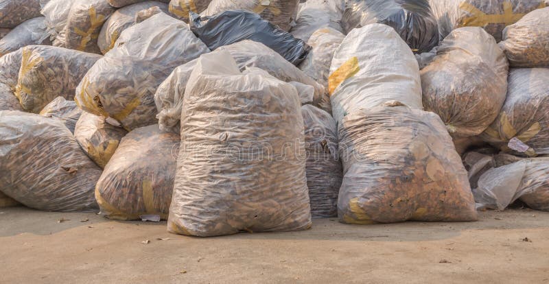 Image of Garbage Bag on the Street. Stock Photo - Image of grey ...