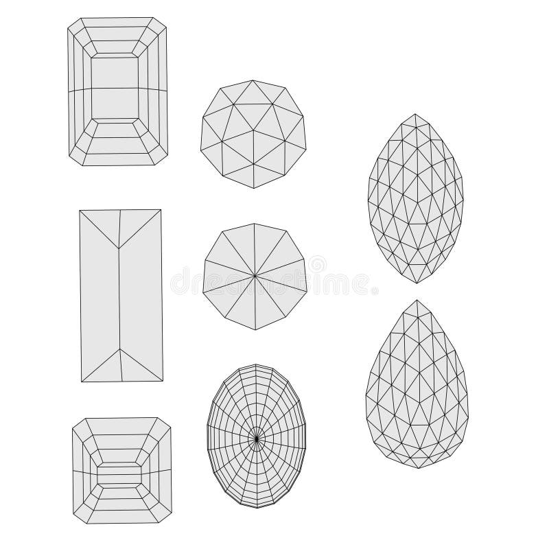 Image of gem cuts stock illustration. Illustration of jewel - 36691563