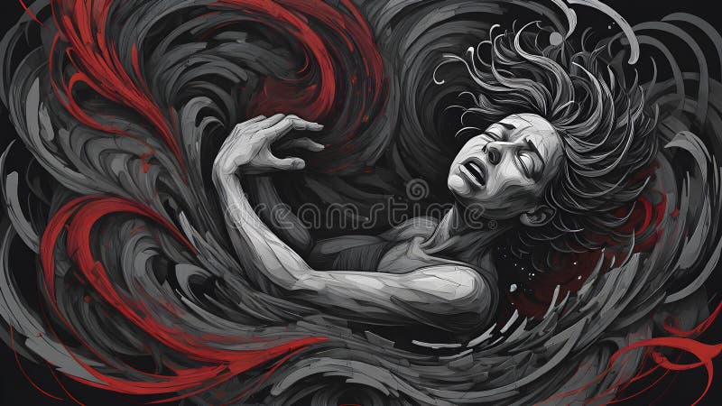 Abstract Representation of Depression and Anxiety Stock Illustration ...