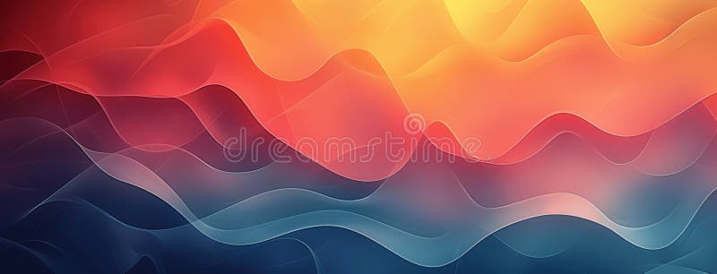 Colorful Curves and Shapes Retro Abstract Background Stock Illustration ...