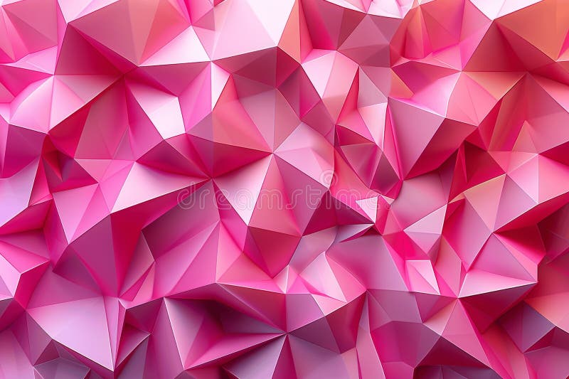 Pink Geometric Shapes Abstract Background 3D Rendering Stock ...