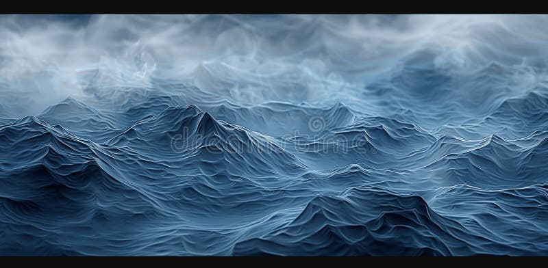 Minimalist Blue Background Water Drawing in Keith Haring Style Stock ...