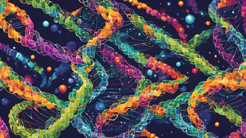 Molecular Abstract Representation: DNA and RNA in Genetics Stock ...