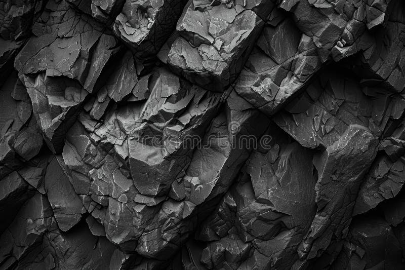 Detailed Black Rock Texture Background Close-Up Nature Wallpaper Stock ...