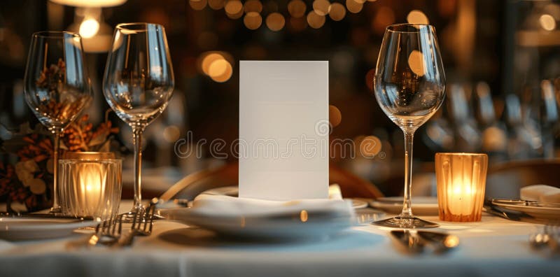 Elegant Restaurant Menu Card Mockup for Weddings and Dinner Events ...