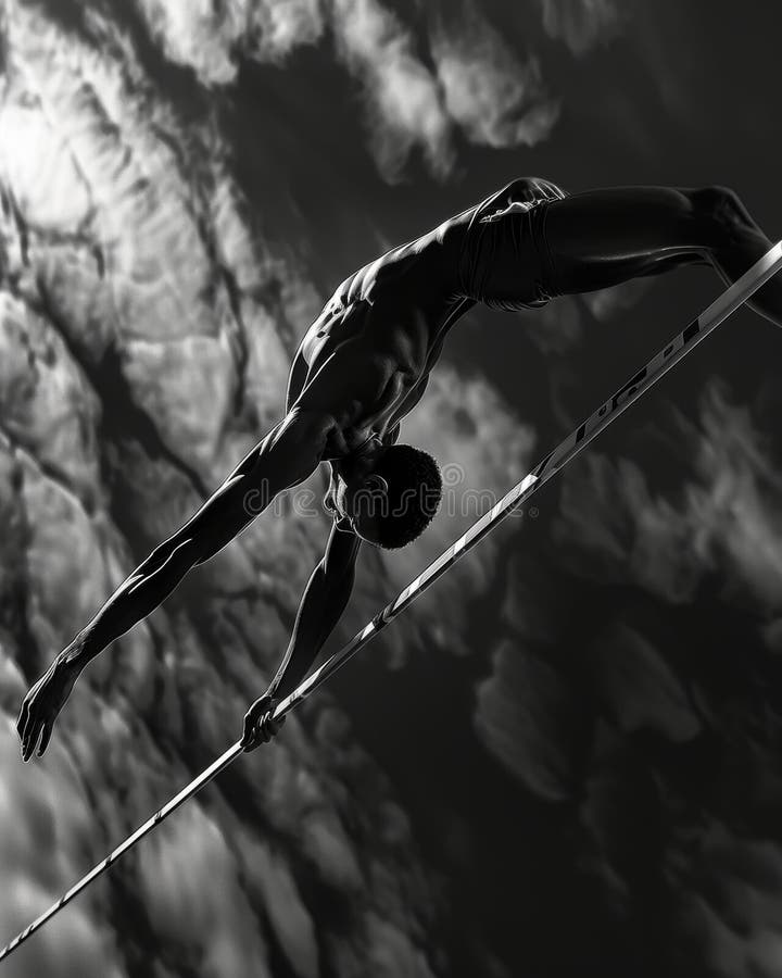 The Defining Leap: an Australian High Jumper in Action Stock ...