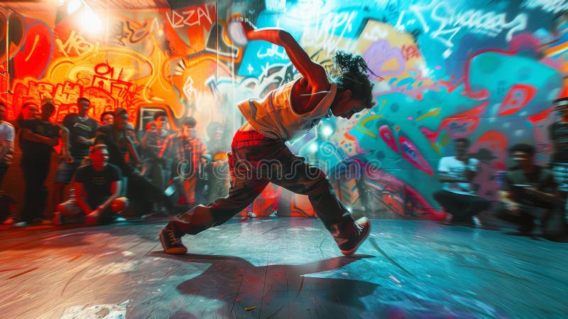 Vibrant Female Breakdancer Thrills Audience at Canadian Competition ...