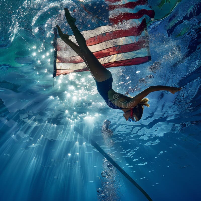 Dynamic Female Diver Performing Breathtaking Dive from 10m Platform ...