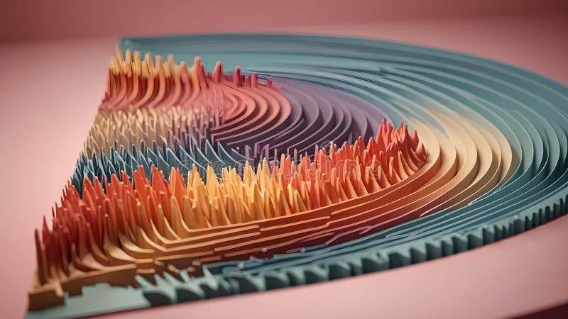 Paper Wave on Pink Book Pages Background with Sound Wave Stock ...