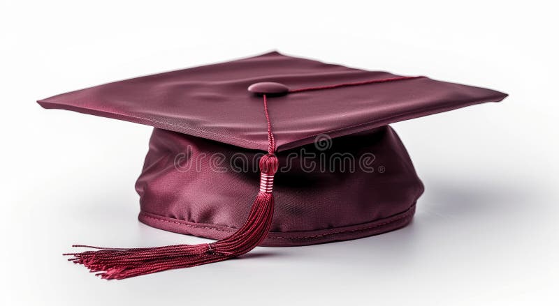 Elegant Maroon Graduation Cap High Resolution Photography Stock ...