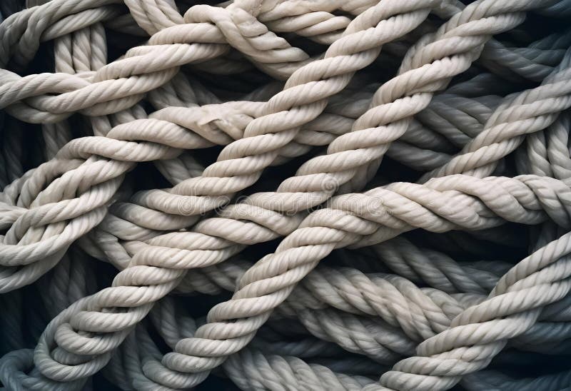Intricate Thick Rope Knot Sturdy Tangled Maritime Cord for Industrial ...