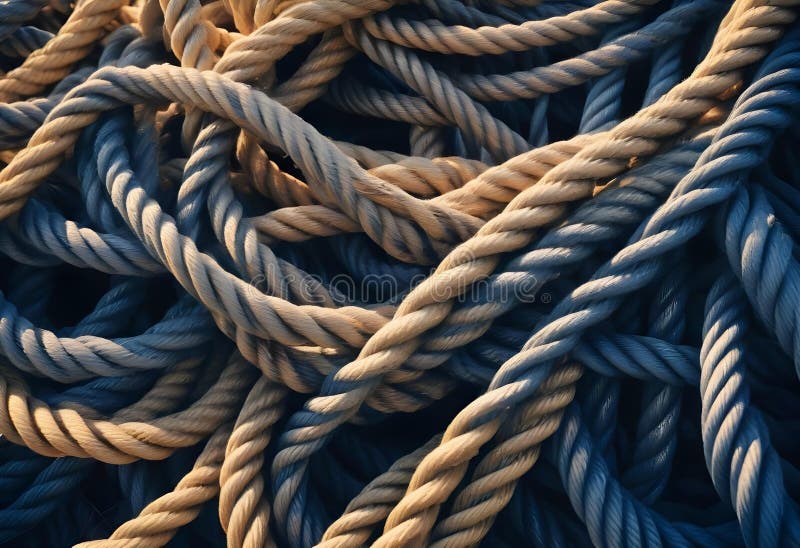 Intricate Thick Rope Knot Sturdy Tangled Maritime Cord for Industrial ...
