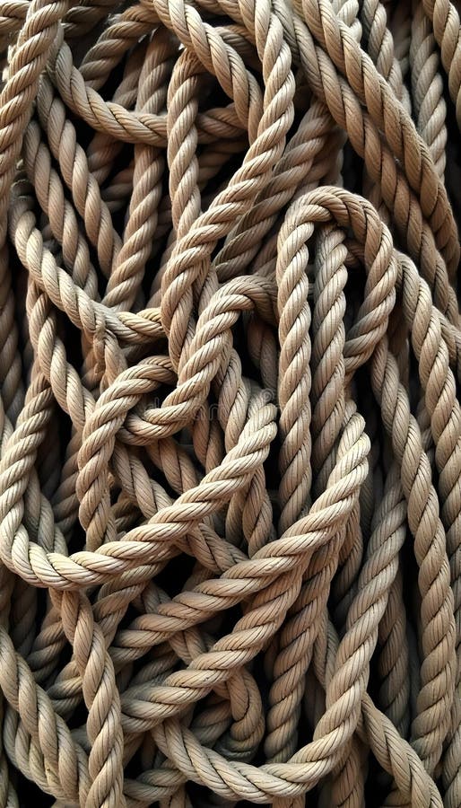 Intricate Thick Rope Knot Sturdy Tangled Maritime Cord for Industrial ...