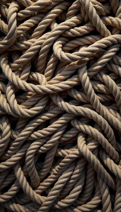 Intricate Thick Rope Knot Sturdy Tangled Maritime Cord for Industrial ...