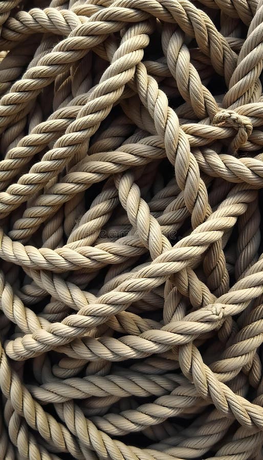 Intricate Thick Rope Knot Sturdy Tangled Maritime Cord for Industrial ...