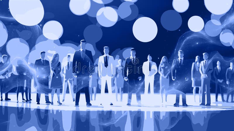 Human Resources Business People Abstract Blue Style Business Woman and ...