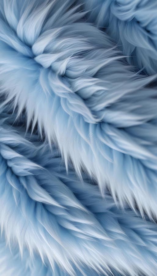 Fur Blue Fluffy Soft, Furry Texture Delicate Warmth and Comfort Stock ...