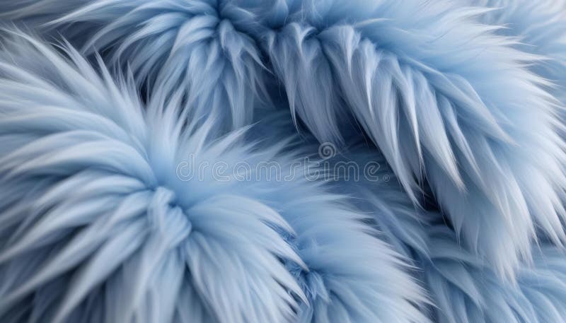 Fur Blue Fluffy Soft, Furry Texture Delicate Warmth and Comfort Stock ...