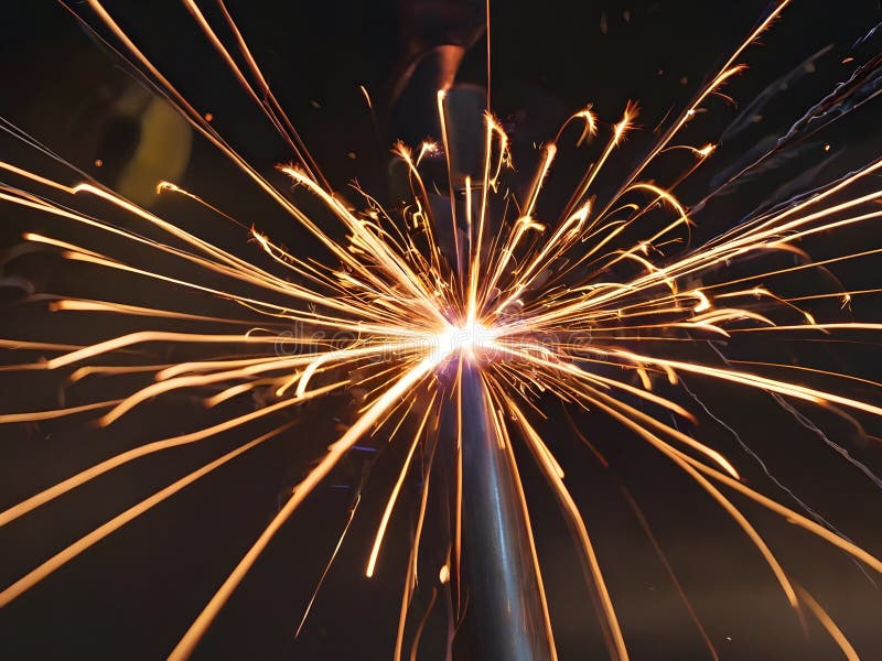 Detailed Close-up of Dynamic Welding Sparks in Action Stock ...