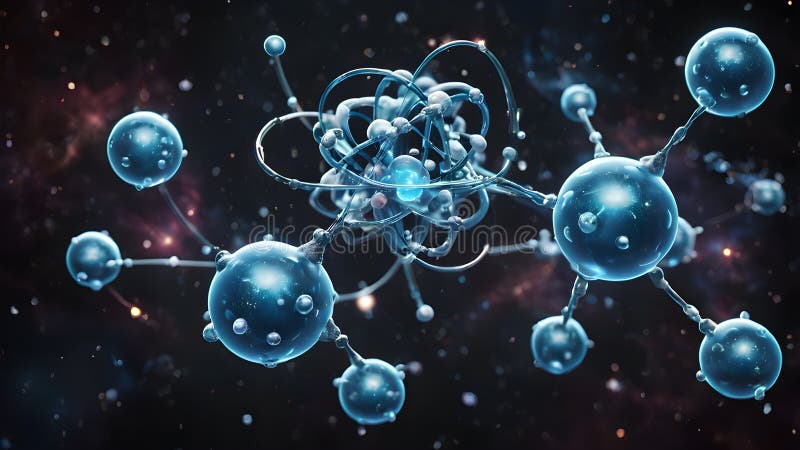 3D Representation of Molecule Atom in Technology Science Physics ...