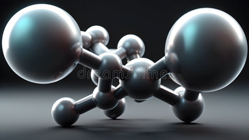 3D Representation of Molecule Atom in Technology Science Physics ...