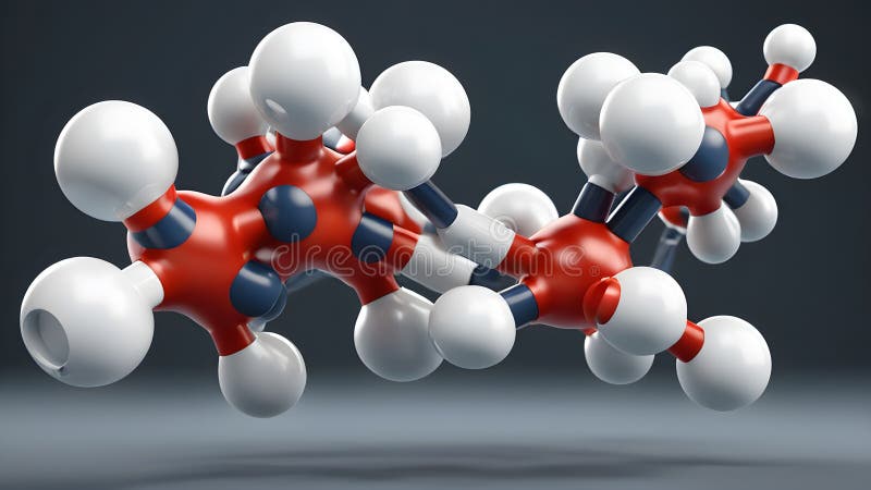 3D Representation of Molecule Atom in Technology Science Physics ...