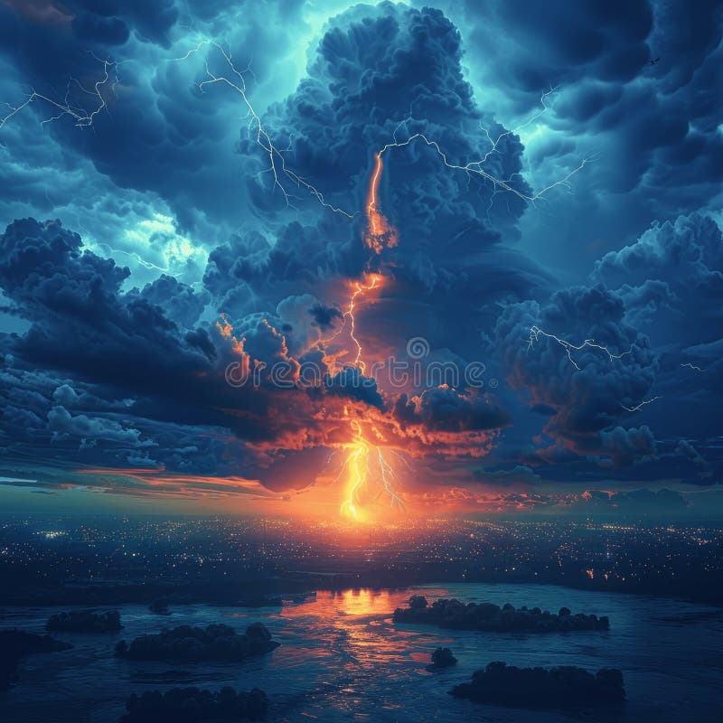 Electricity in the Sky - Hyper Realistic Lightning Strike at Night ...