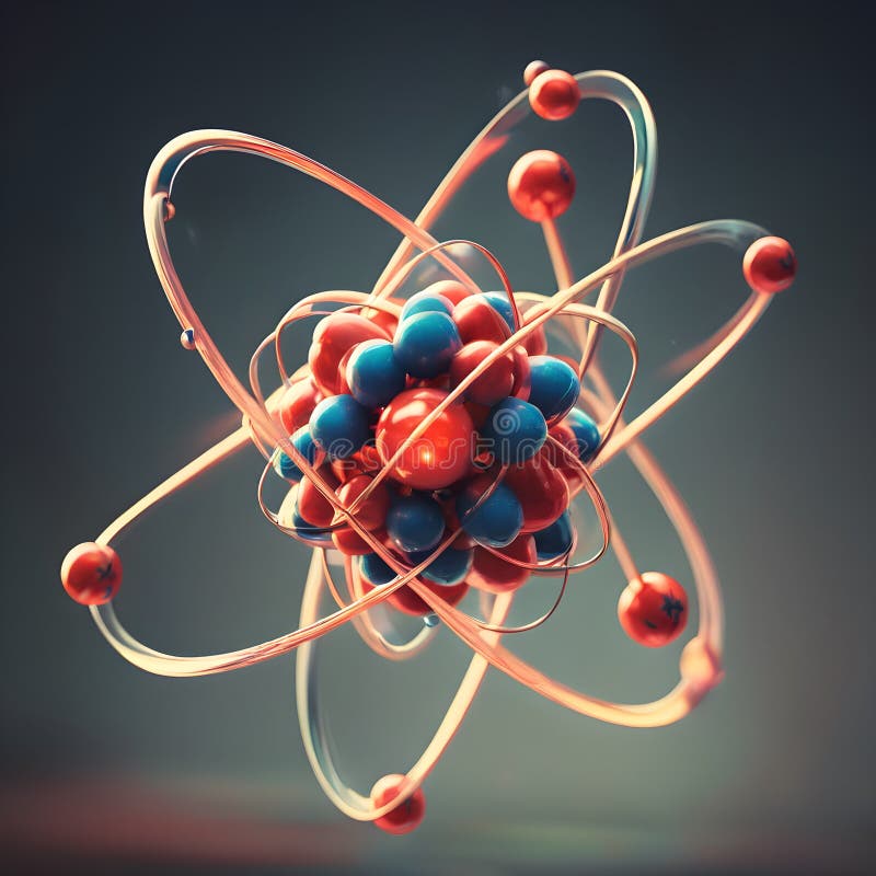 Electron,proton and Neutron Box in Front of Physics Board. Stock ...