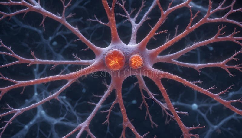 Neuron Detailed Cellular Structures Extreme Close-Up Stock Illustration ...