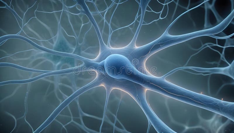 Neuron Detailed Cellular Structures Extreme Close-Up Stock Illustration ...