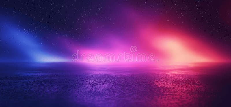 Abstract Night Sky Gradient with Neon Lights and Glowing Texture Stock ...