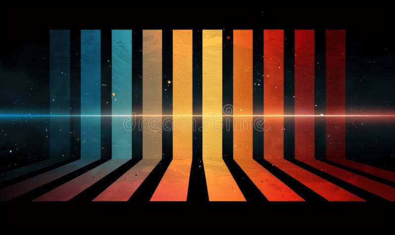 Colorful Retro Stripes Abstract Background in Vintage Style Stock ...