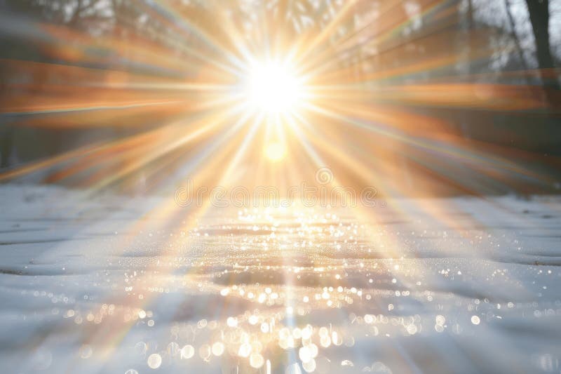 Radiant Sun with Airy White Background and Soft Gradient Stock ...