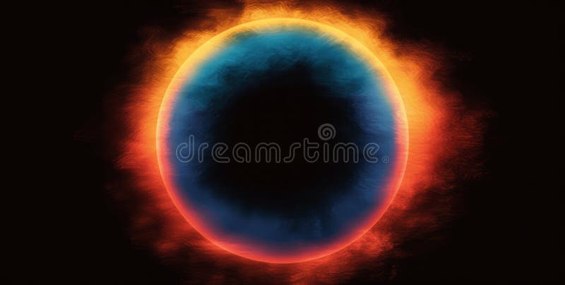 Vintage-Inspired Endless Circle Gradient on Black Background Stock ...