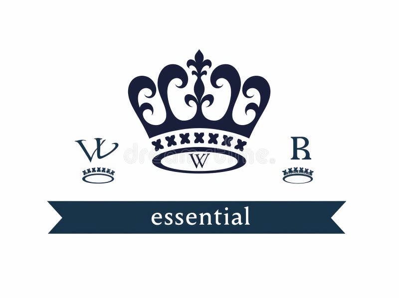 Elegant Minimalist WP Crown Logo Design for Luxury Branding Stock ...