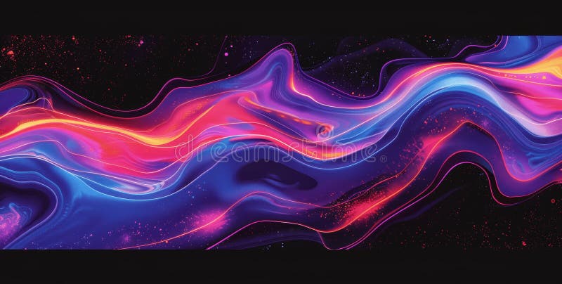 Psychedelic Neon Waves: an Abstract Retro Vibe Stock Image - Image of bold, creative: 328840607