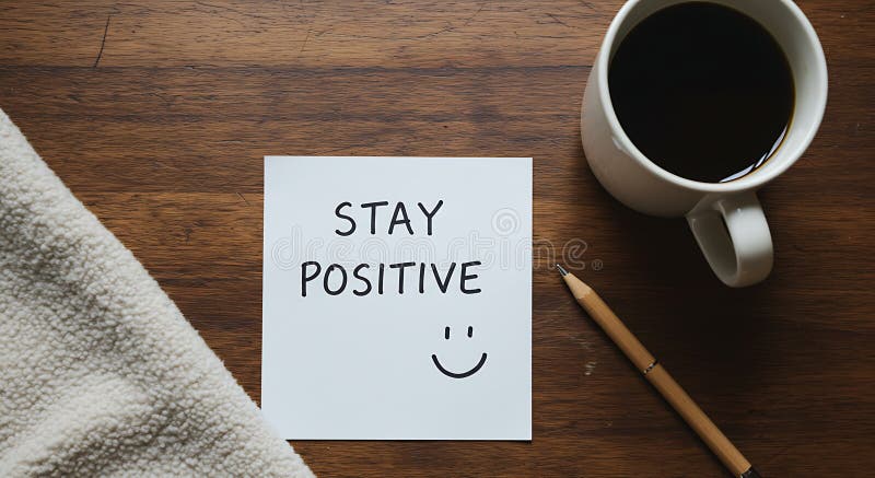 Stay Positive: Motivational Image Stock Illustration - Illustration of ...