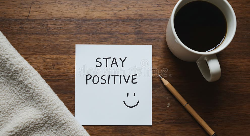 Stay Positive: Motivational Image Stock Illustration - Illustration of ...