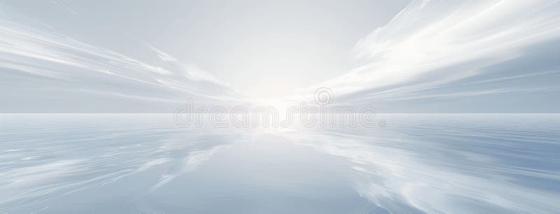 Futuristic Abstract Ocean Landscape with Light Rays and Gradients Stock ...