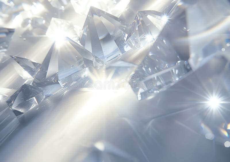 Elegant Crystal Light Refraction with Rainbow Effect Stock Illustration ...