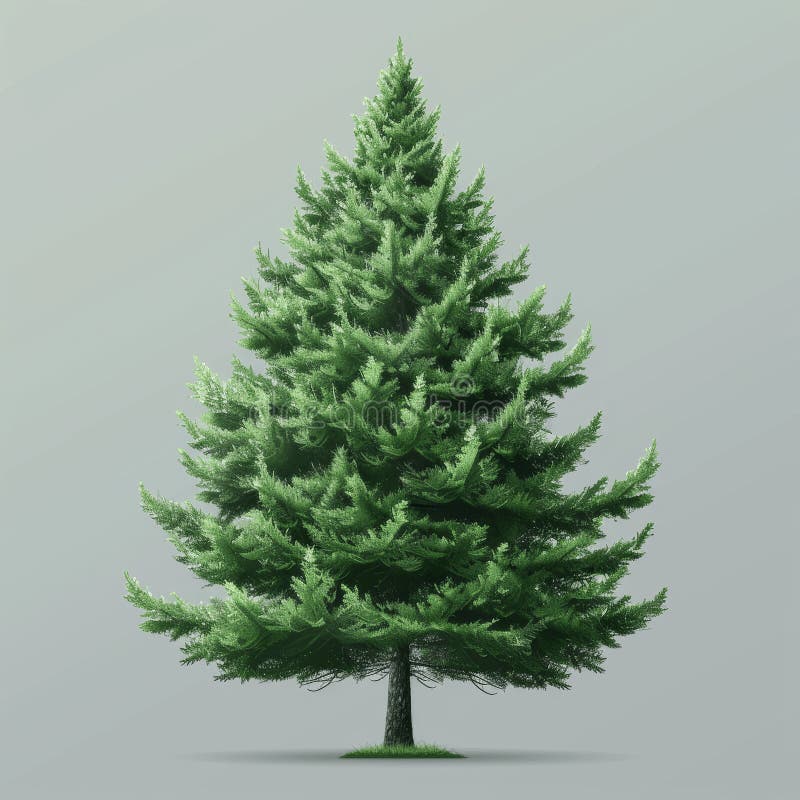 Green Fir Tree Vector Illustration on Transparent Background Stock ...