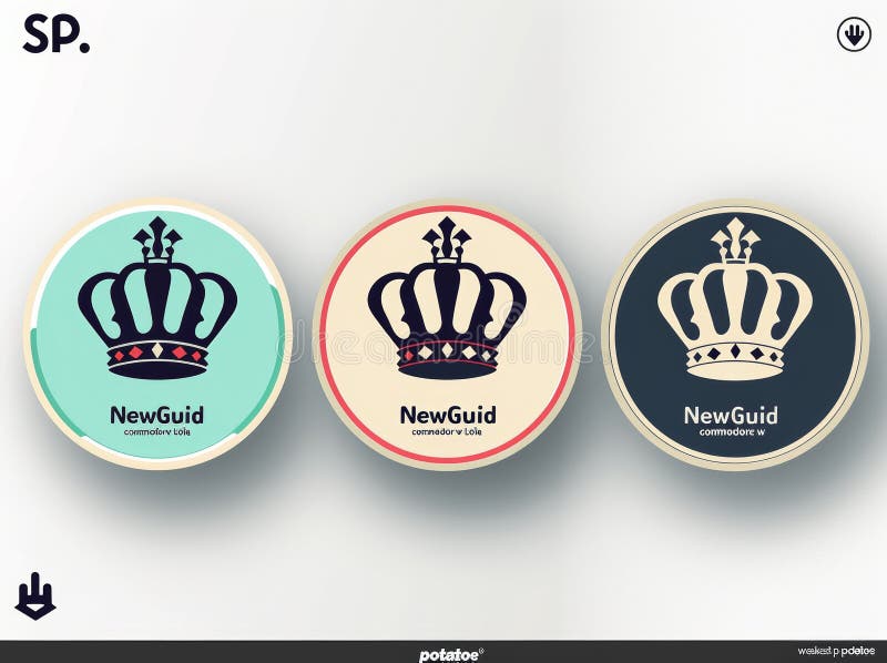 Minimalistic SP Crown Circle Logo Design for Business Stock ...