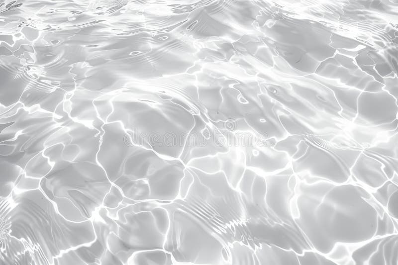 White Water Texture with Sunlight Reflection and Caustic Effects Stock ...
