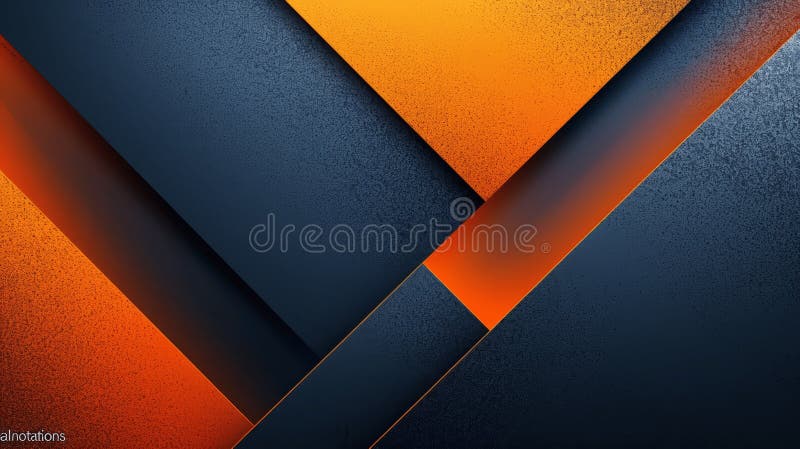 Navy Blue Orange Dark Grey Gradient Geometric Shapes Abstract ...