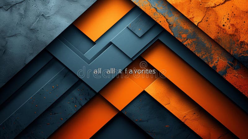 Vivid Orange and Navy Blue Geometric Abstract Background with Paper ...