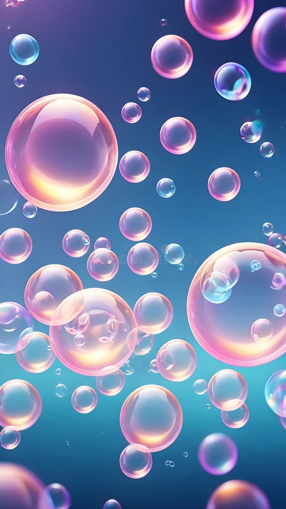 Random Bubbles Background with Light Air and Mild Soap and Water Stock ...