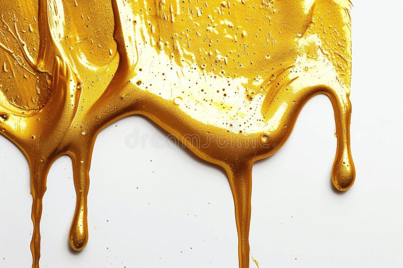 Luxurious Golden Dripping Paint Abstract Artistic Background Design ...