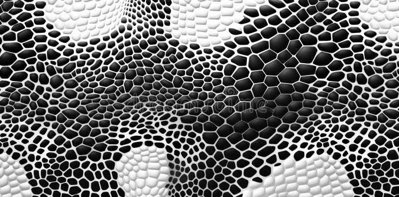 Seamless Black and White Lizard Skin Pattern Vector Art Stock ...