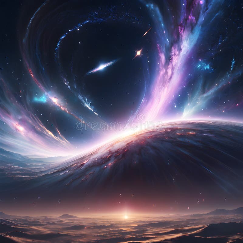 Vibrant Nebula in Space – Square Image Stock Illustration ...