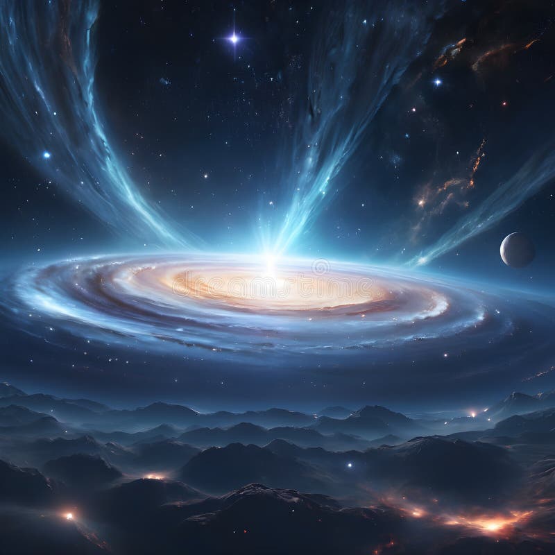 Vibrant Nebula in Space – Square Image Stock Illustration ...